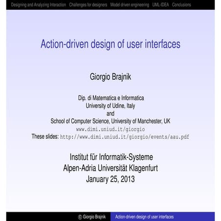 Action-Driven Design of User Interfaces | PDF