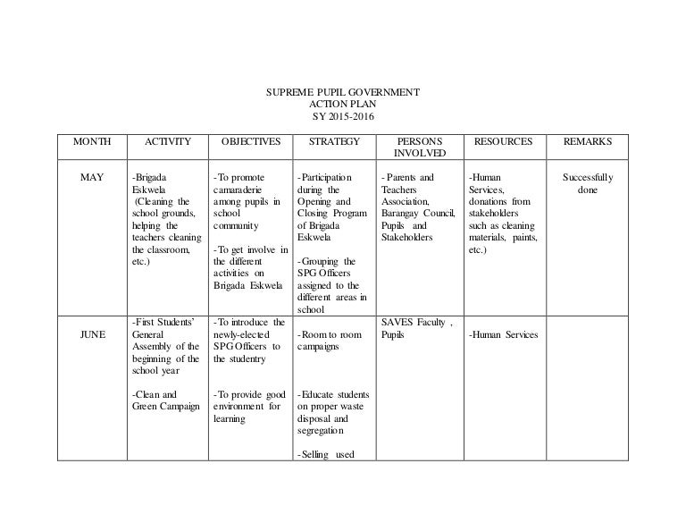 Barangay Community Action Plan Sample