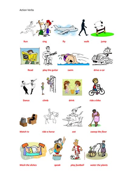 Pictionary Action Words