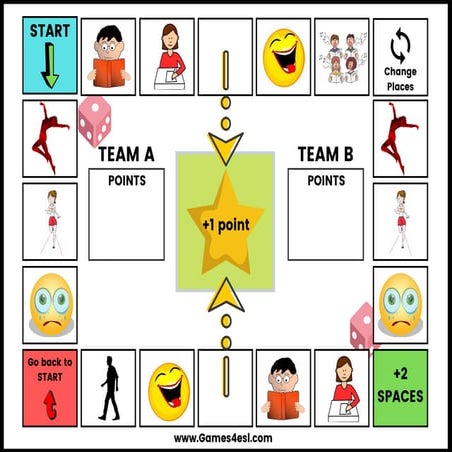 Action-Verbs-Board-Game for kindergarten and preschooler | PDF