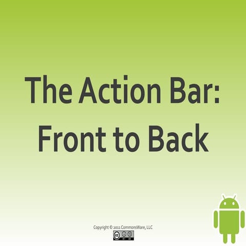 The Action Bar: Front to Back | PDF