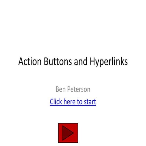 Action buttons and hyperlinks | PPTX