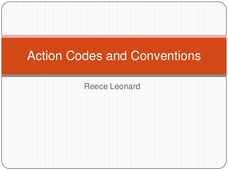 Action Codes And Conventions action-codes-and-conventions