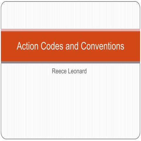 Action codes and conventions | PPTX