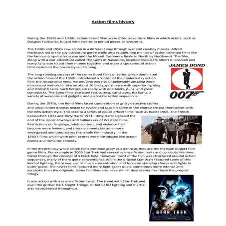 History of Action Films | PPTX