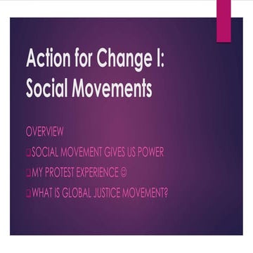 Action for change I | PPTX | Civic affairs | Politics