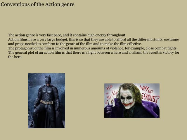 Codes and conventions of the action genre | PPTX