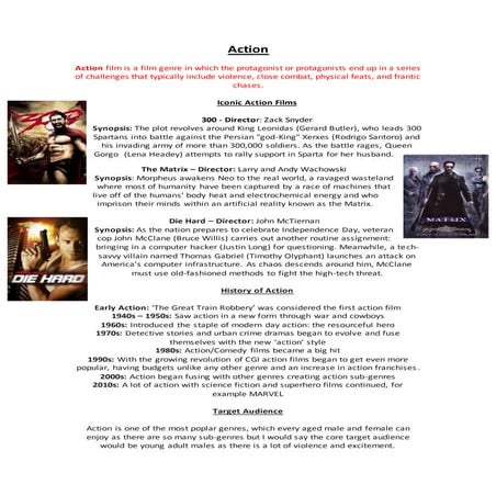 Representation of men in action films | PPTX