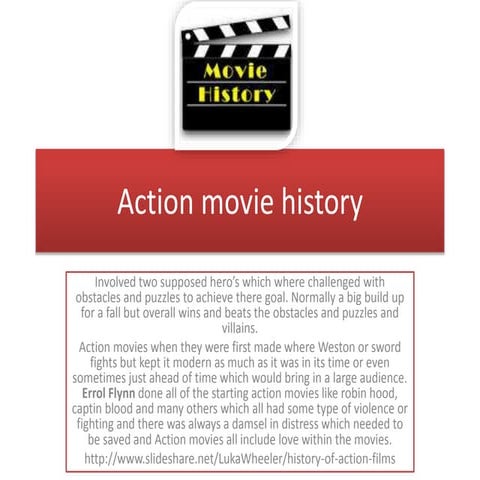 Action movie history | PPTX | Action/Adventure | Genres