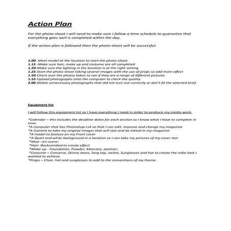 Action plan | DOCX