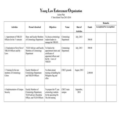 Sample Action plan | DOC
