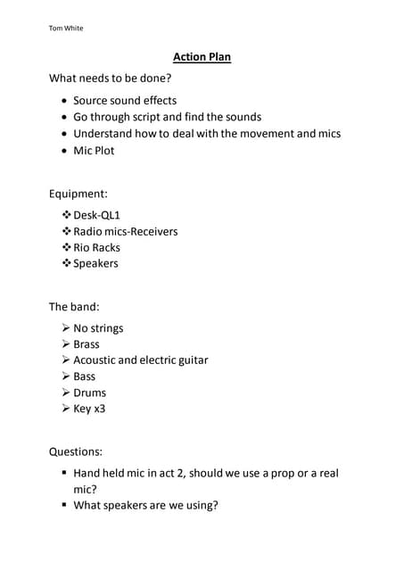 Billy elliot scene plan | DOCX