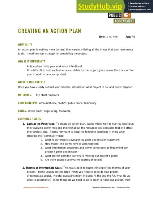 Making action plan | PPT