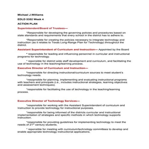 Action Plan Edld 5352 Week 4 Mjw | DOCX