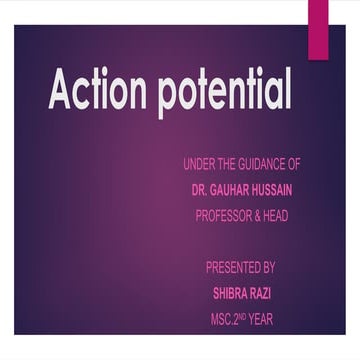 Action potential.pptx in details by Shibra razi | PPTX | Chemistry | Science