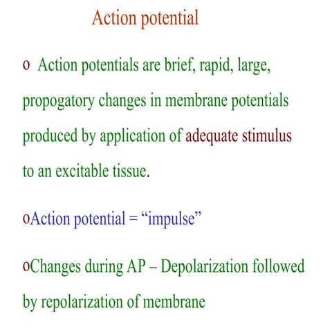 complete b pharm sem 2 action potential ppt | PPT