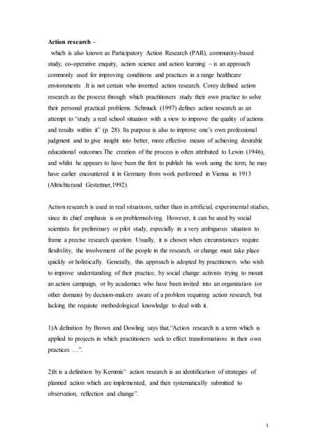 TSL3133 Topic 5 Action Research Concepts and Models | PPTX | Professional School | Postgraduate ...