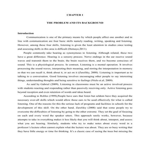 Action research- body | DOCX | Ear, Nose and Throat Conditions ...