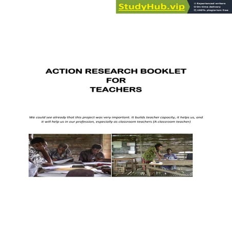 Action Research Booklet For Teachers | PDF | Professional School ...