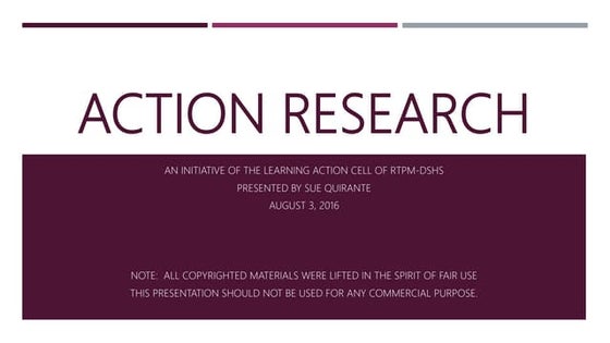 Action Research Dissertation Presentation | PPT