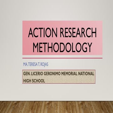 SAMPLE ACTION Research methodology PRESENTATION | PPTX