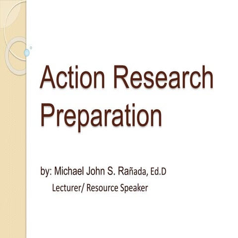 Writing Action Research (Context and Rationale) | PPTX