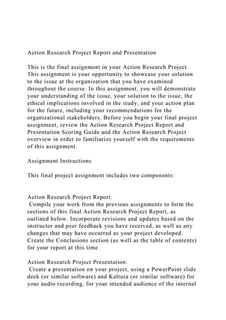 Action research format | PDF