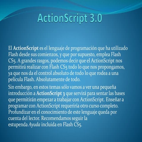 Qué es el action script | PPTX