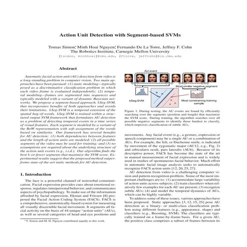 Action Unit Detection With Segment Based Sv Ms Cvpr2010 Pdf