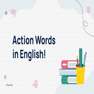 Action Words in English presentation with games | PDF