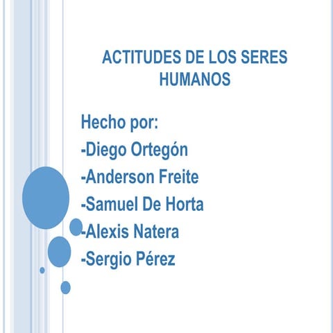 Actitudes de los seres humanos | PPTX