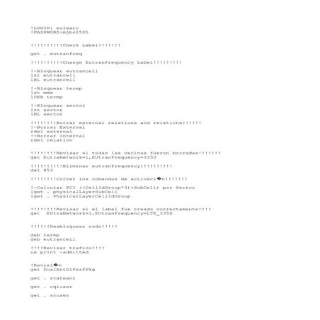Activacion eNodeB LTE | TXT | Computing | Technology & Computing