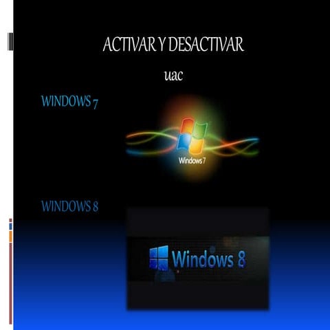 Activar y desactivar uac | PPTX