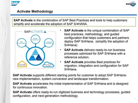 SAP Activate Methodology for S/4HANA Implementation | PPTX | Business ...