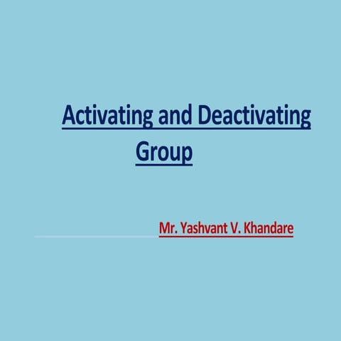 Activating and deactivating group | PPTX