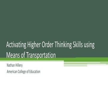Activating higher order thinking skills | PPT | Free Download