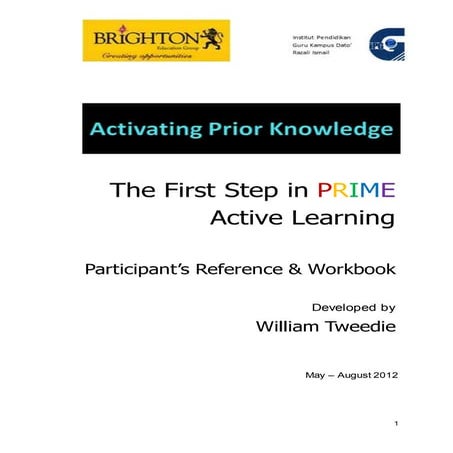 Activating Prior Knowledge Participant's Workbook | PDF