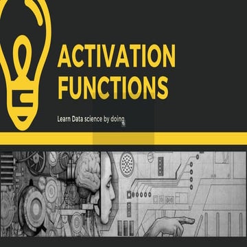 Activation functions presentation | PDF