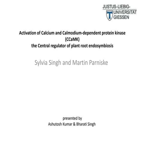 Activation of calcium and calmodulin dependent protein | PPTX