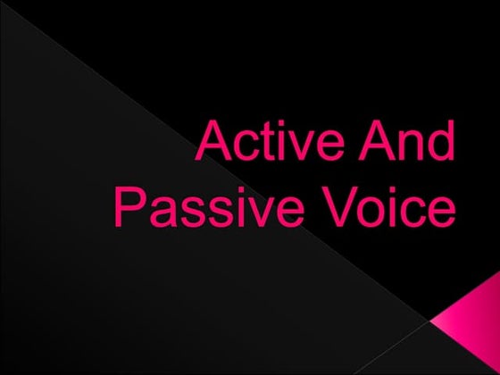 Passive voice | PPT