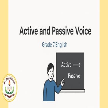 Active and passive voice powerpoint presentation | PPTX