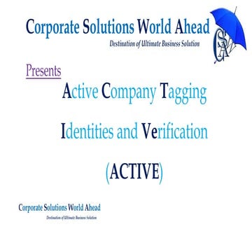 MCA E-Form INC 22A or ACTIVE | PPT