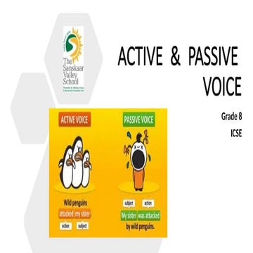 Active - Passive Voice G8 ICSE.pptx standard 8 | PPTX