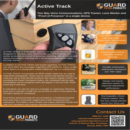 Active track - Real Time Guard Patrol Systems | PDF