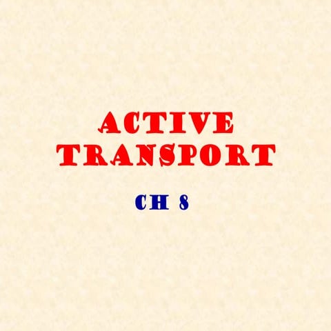Active Transport | PPT