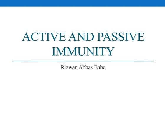 Types of immunity | PPTX | Infectious Diseases | Diseases and Conditions
