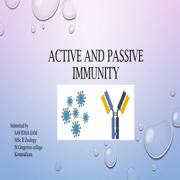 active and passive immunity and the mechanism of action | PPTX
