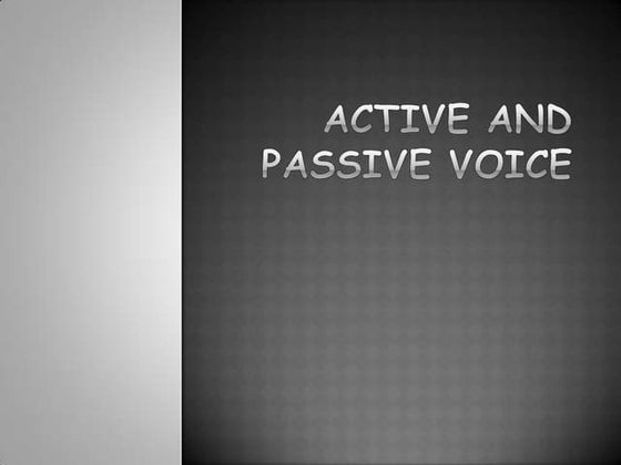 Passive grammar powerpoint | PPT