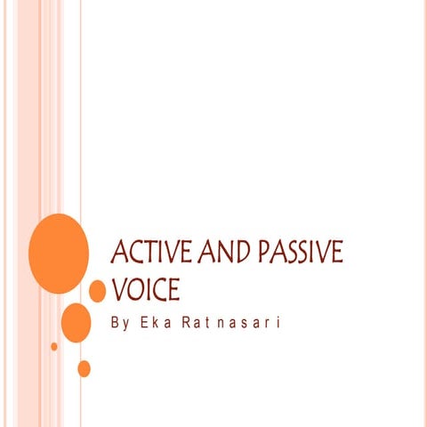 Active and passive voice powerpoint presentation | PPTX