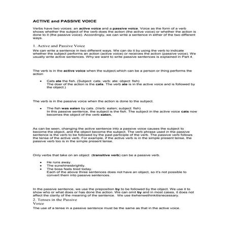 Active and passive voice | DOCX